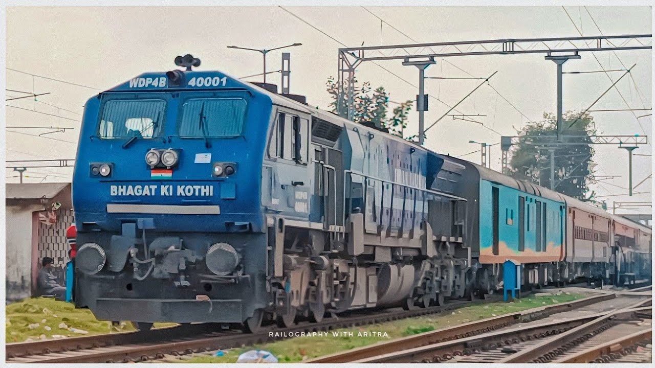 Special Livery Diesel Locomotive "40001" WDP4B - BHAGAT KI KOTHI with ...