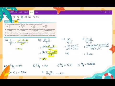 Chapter 4: Permutation and Combination [Self Exercise 4.2] KSSM Form 5 ...