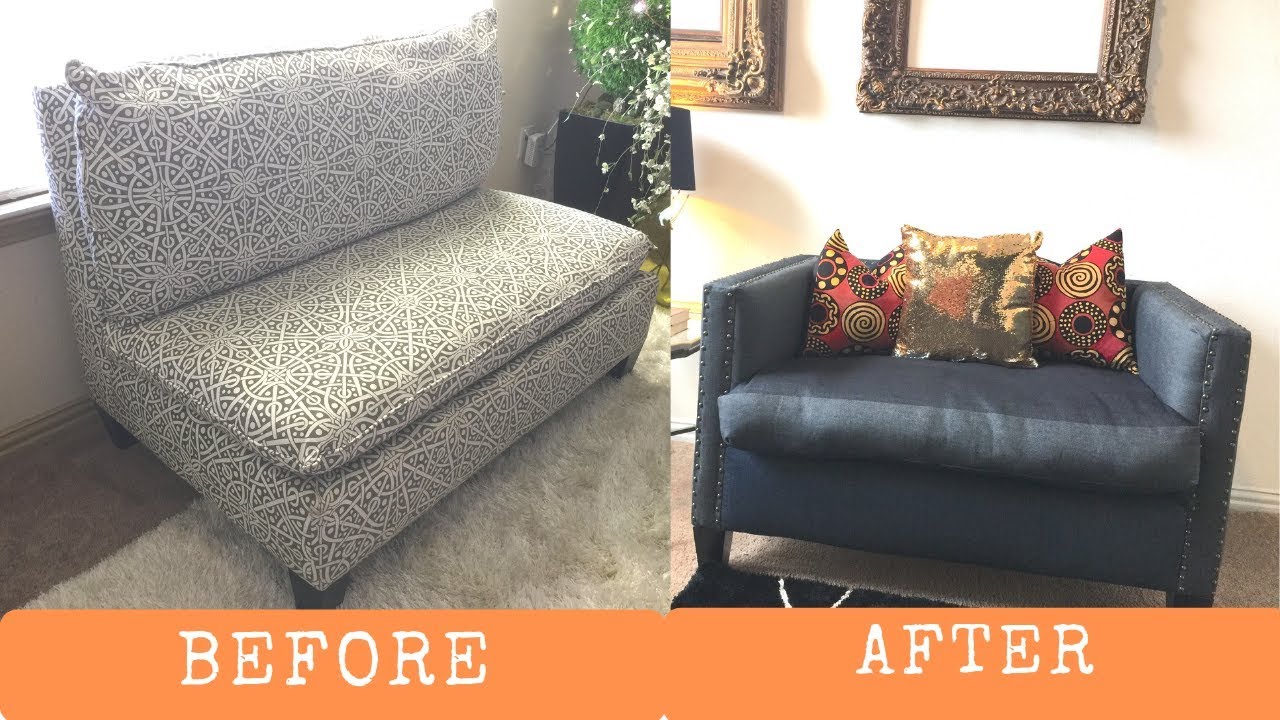 How to Repurpose a Sofa/Loveseat - orangeorchiddesigns.com - YouTube