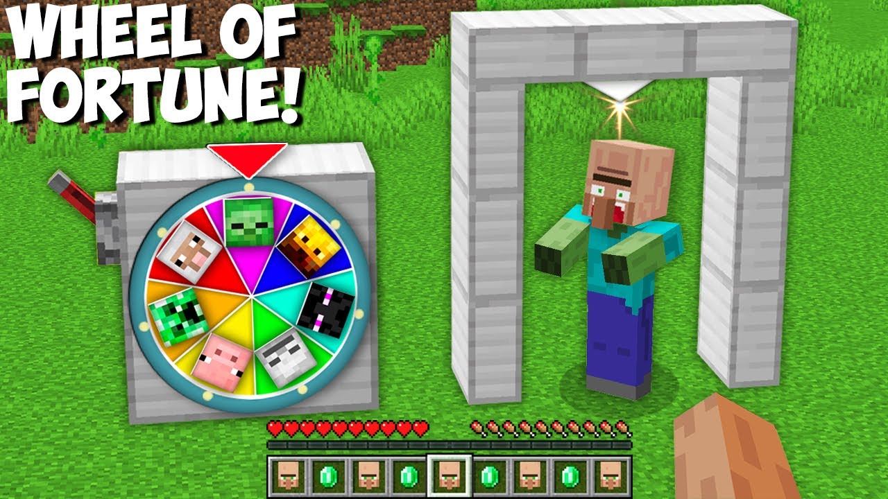 I can UPGRADE VILLAGER WITH THE WHEEL OF FORTUNE in Minecraft ! RANDOM ...