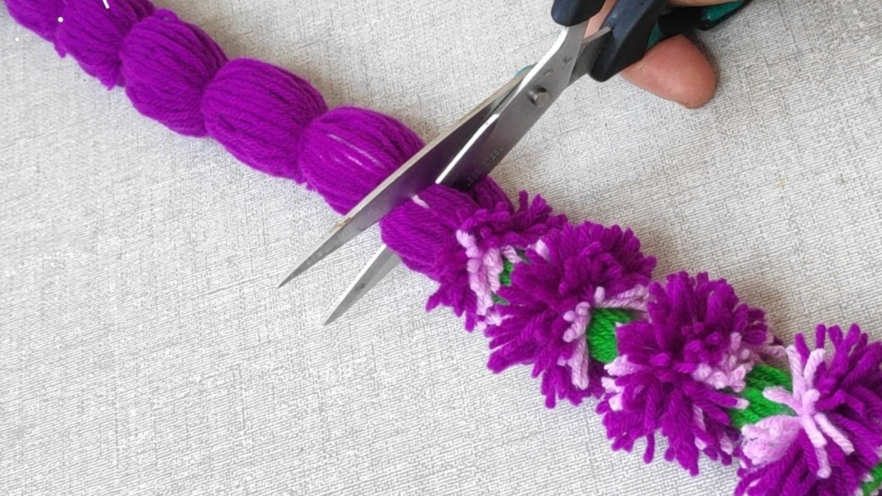 It's so Beautiful. Super Hand making Flower design trick. New Easy Hand ...