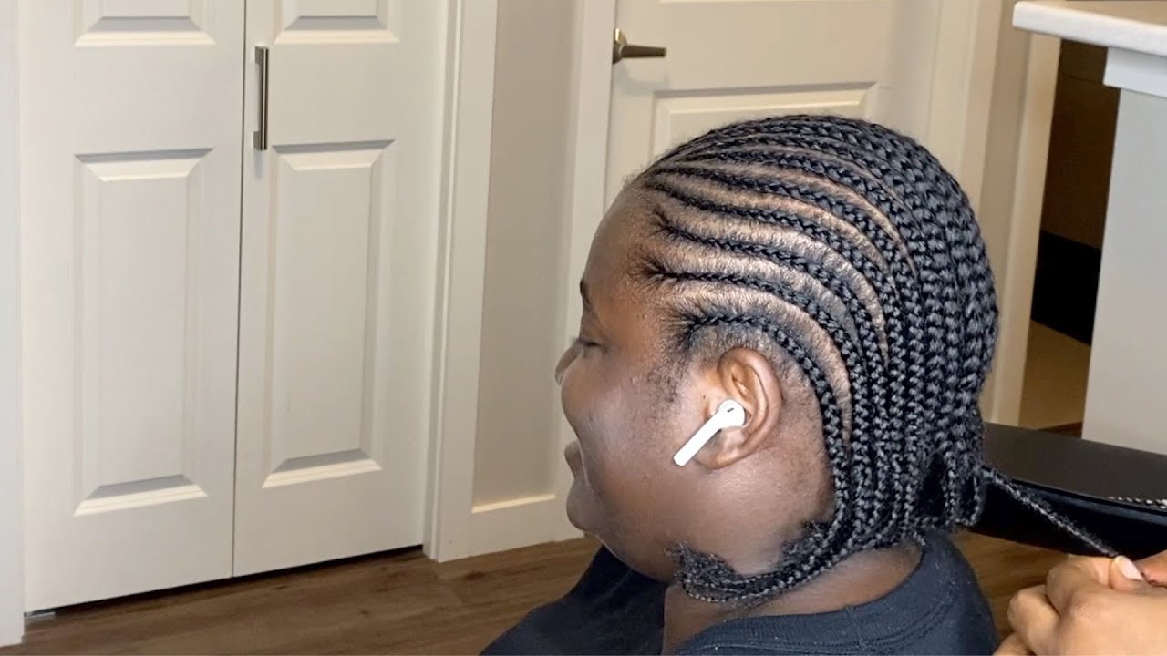 CORNROWS | 4C NATURAL HAIR | PROTECTIVE STYLE - YouTube