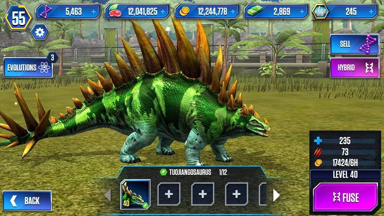 TUOJIANGOSAURUS MAX LEVEL 40 - Jurassic World The Game - (iOS, Android ...