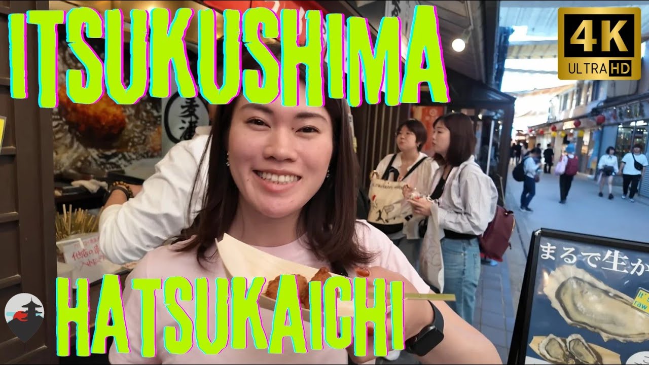 Itsukushima Island in Hatsukaichi, Miyajima island food, shopping area ...