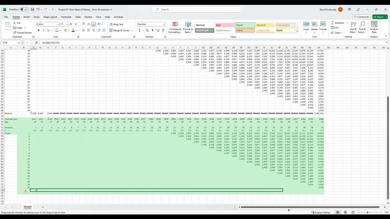 Excel #1 Error of Omission - YouTube