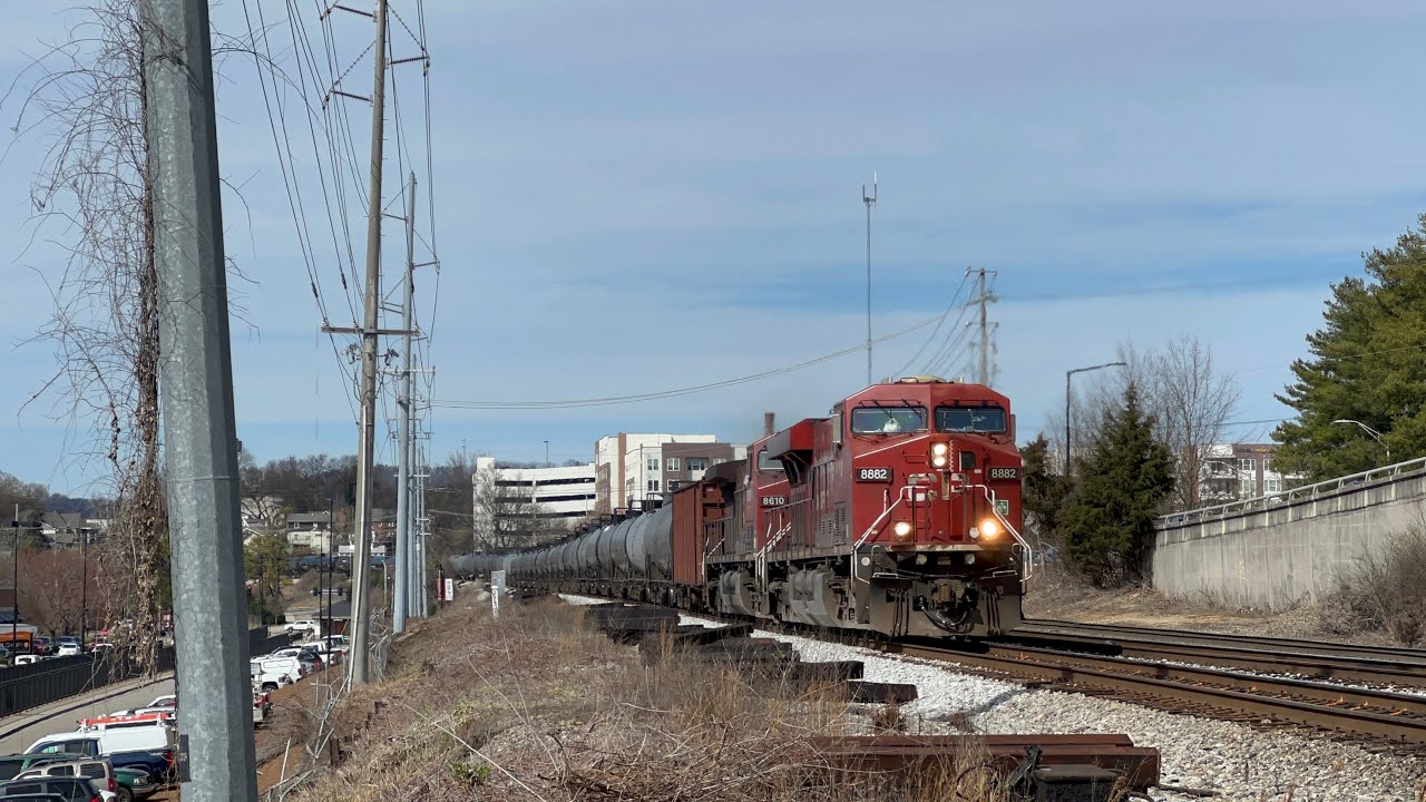 CP ES44AC 8882 Leads CSX Ethanol B639-27 on 2/29/24 - YouTube