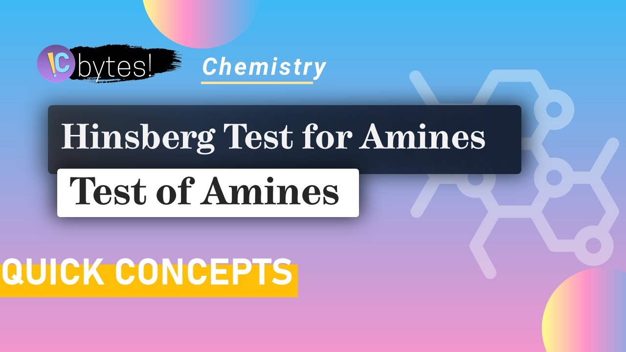 Hinsberg Test for Amines || Test of Amines || Quick Concepts - YouTube