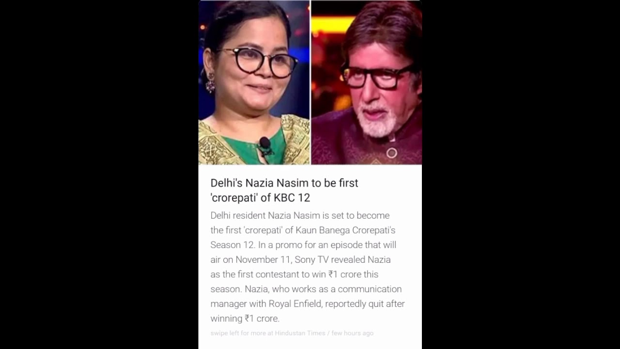 KBC Season 12 - 7 crore question ( saat crore ka sawaal) - YouTube