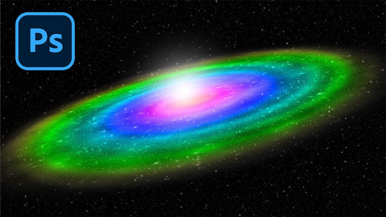 How To Create A Galaxy In Space With Just Photoshop Tools - YouTube