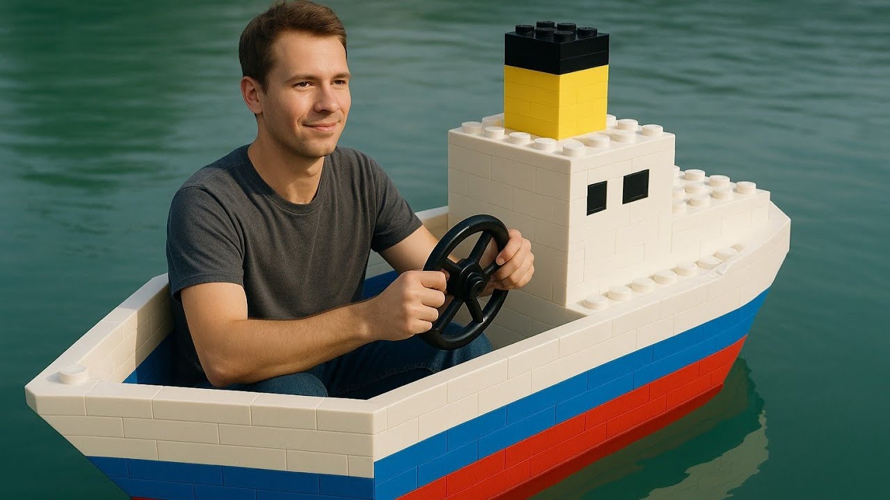 Will a LEGO Boat Actually Float with a Person in It?! - YouTube