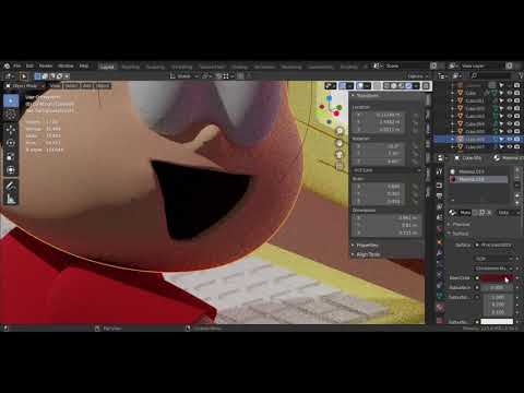 Meme da Mônica em 3D (parte 2/2) - Timelapse de modelagem no Blender 2. ...