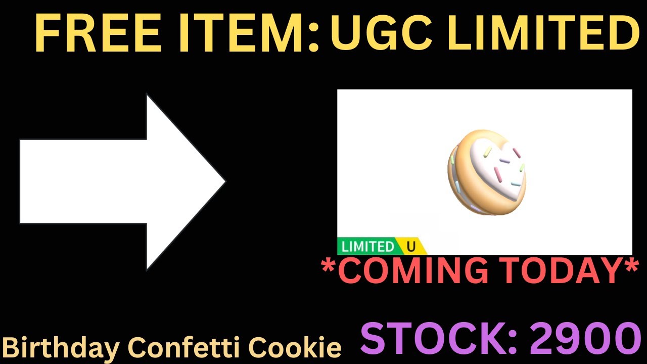 [FREE UGC LIMITED] HOW TO GET Birthday Confetti Cookie IN ROBLOX. [2.9K ...