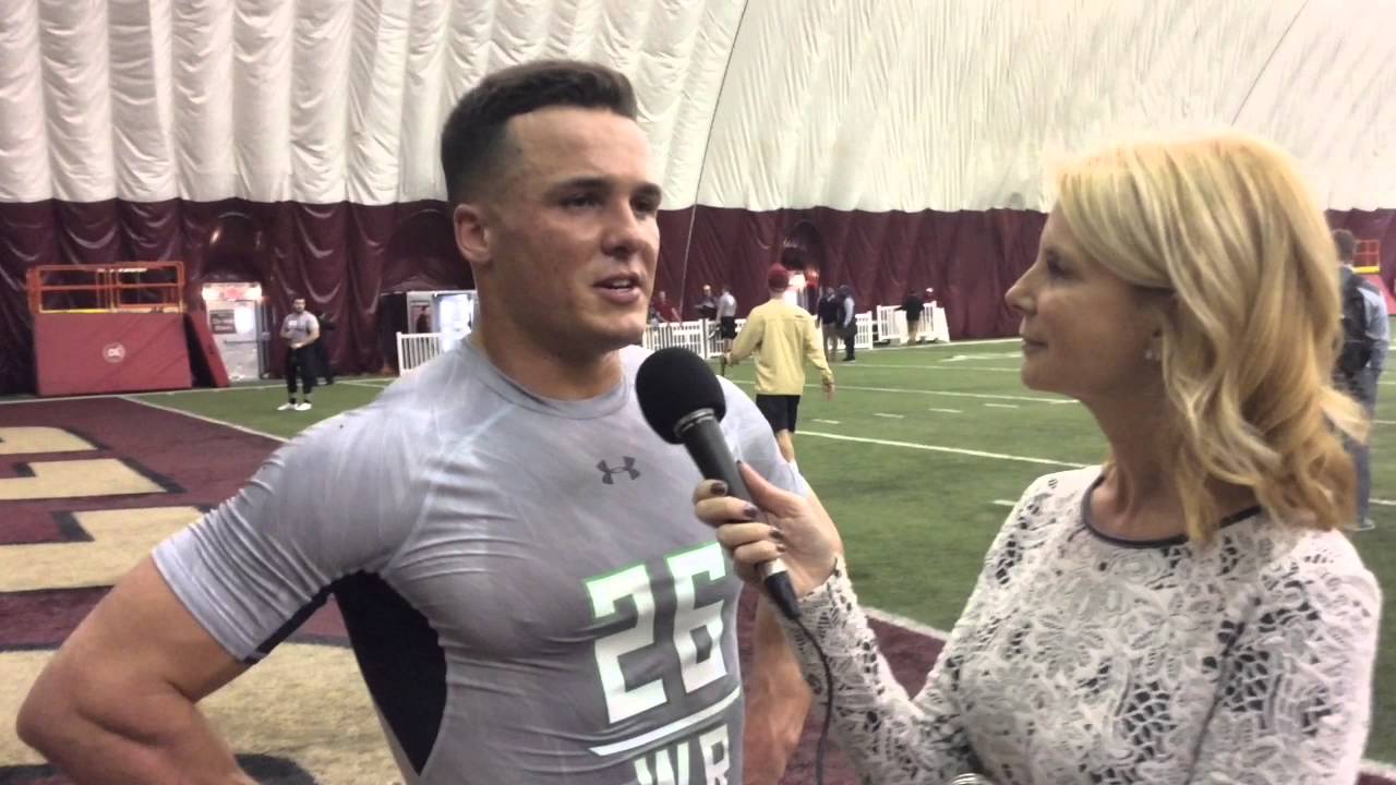 Football: David Dudeck on Pro Day - YouTube