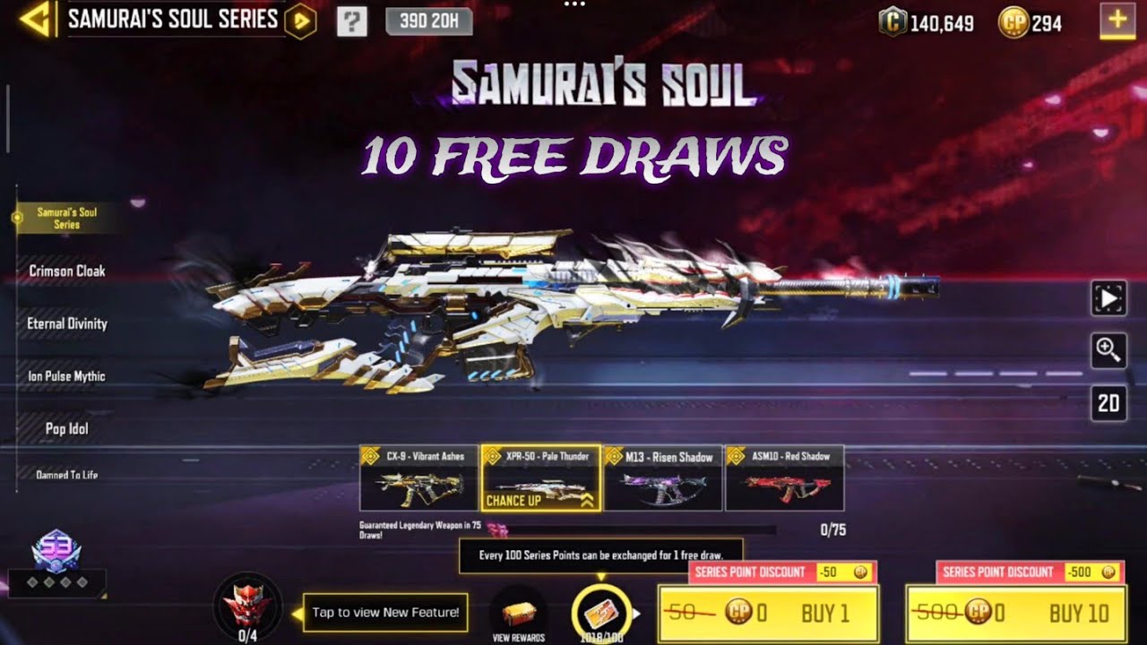 10 Free Draws on Samurai's Soul Series Armory Draw CODM - YouTube
