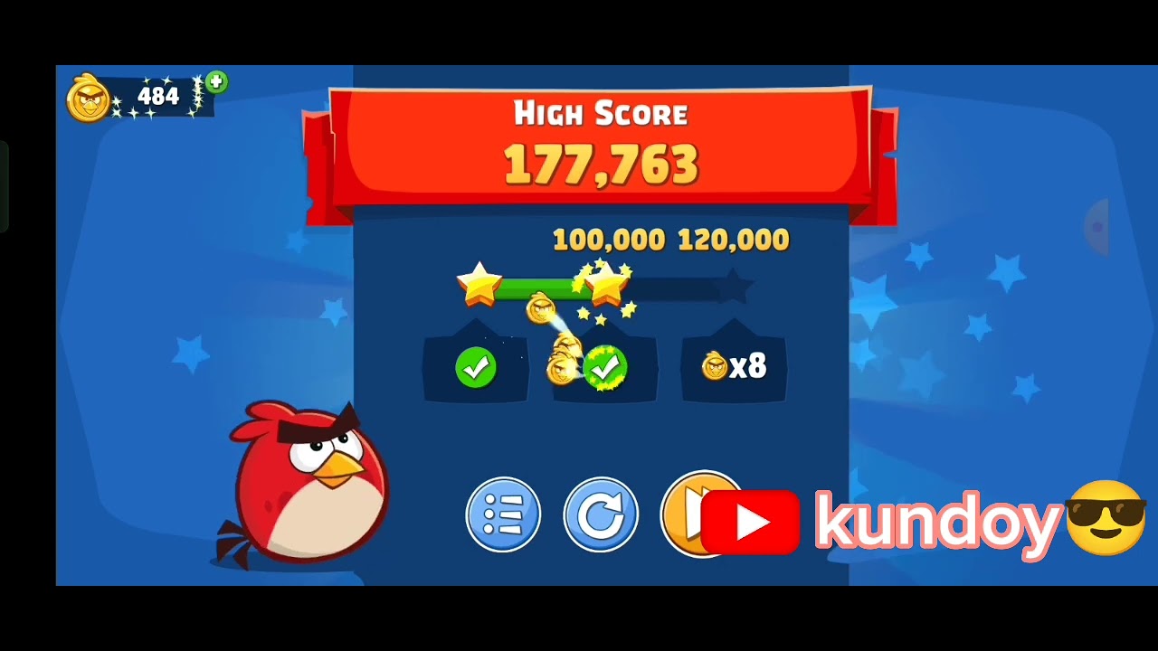 game angry bird level 1 sampe level 5 - YouTube