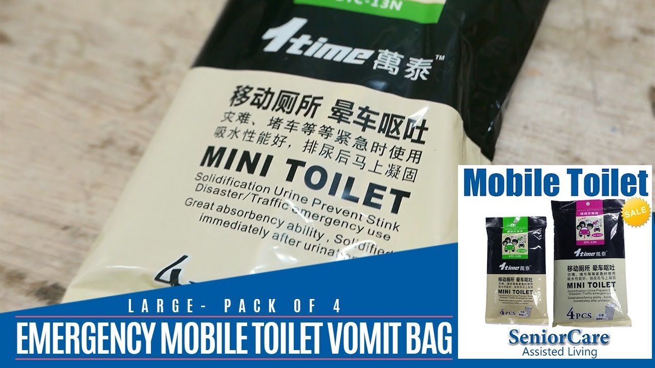 Emergency Mobile Toilet Vomit Bag Pack of 4 - SeniorCare - Singapore's ...