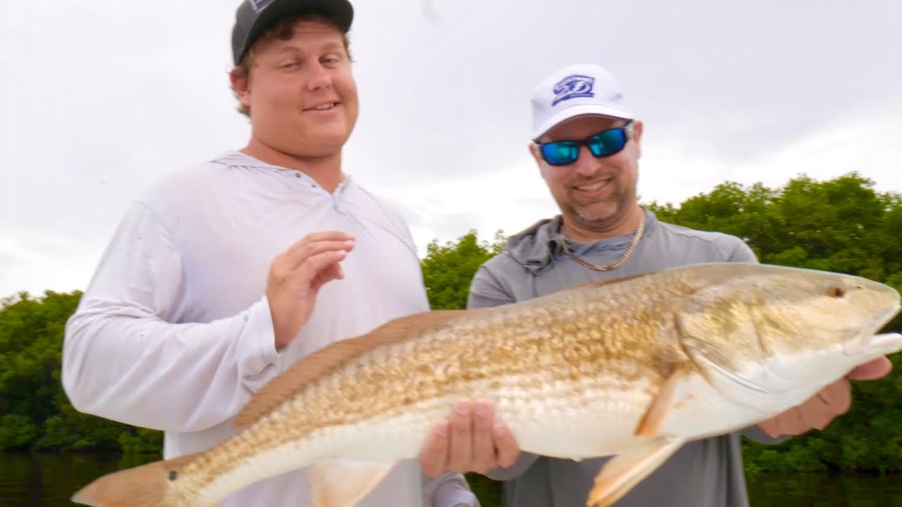 We Caught the Biggest Redfish in Tampa Bay - YouTube