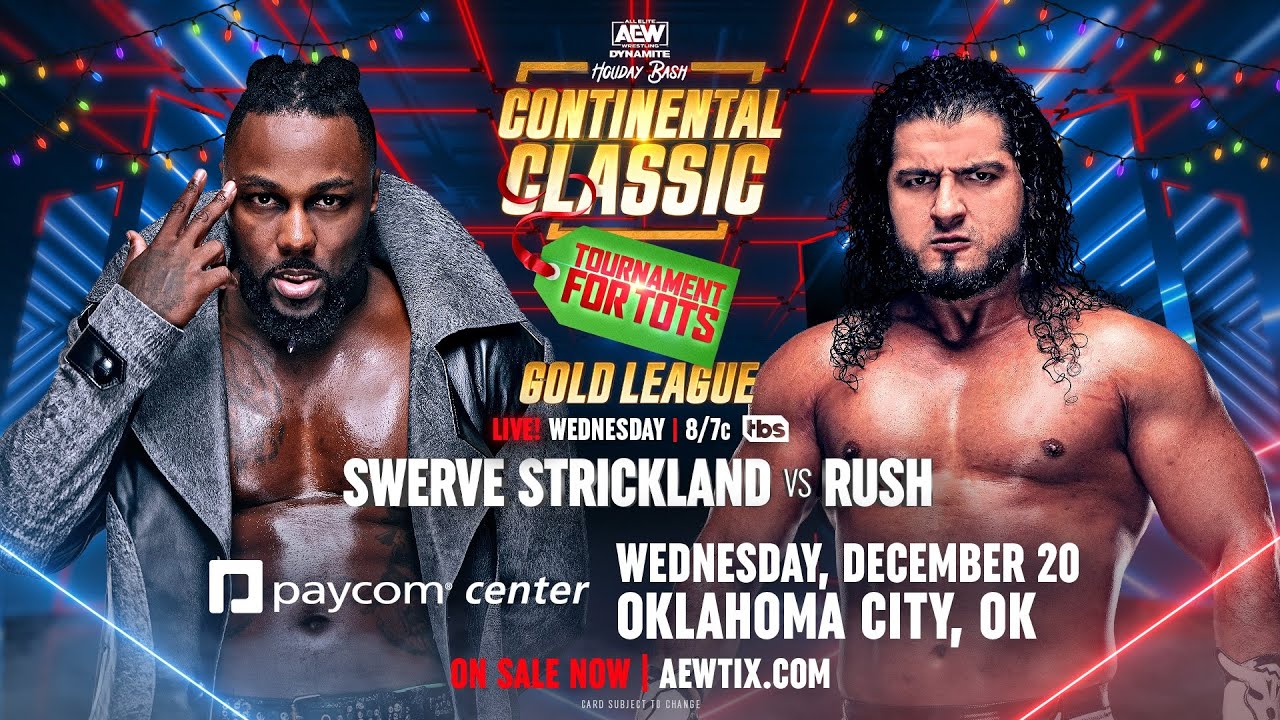 Rush vs Swerve Strickland | AEW Dynamite Holiday Bash 2023 Gameplay - YouTube