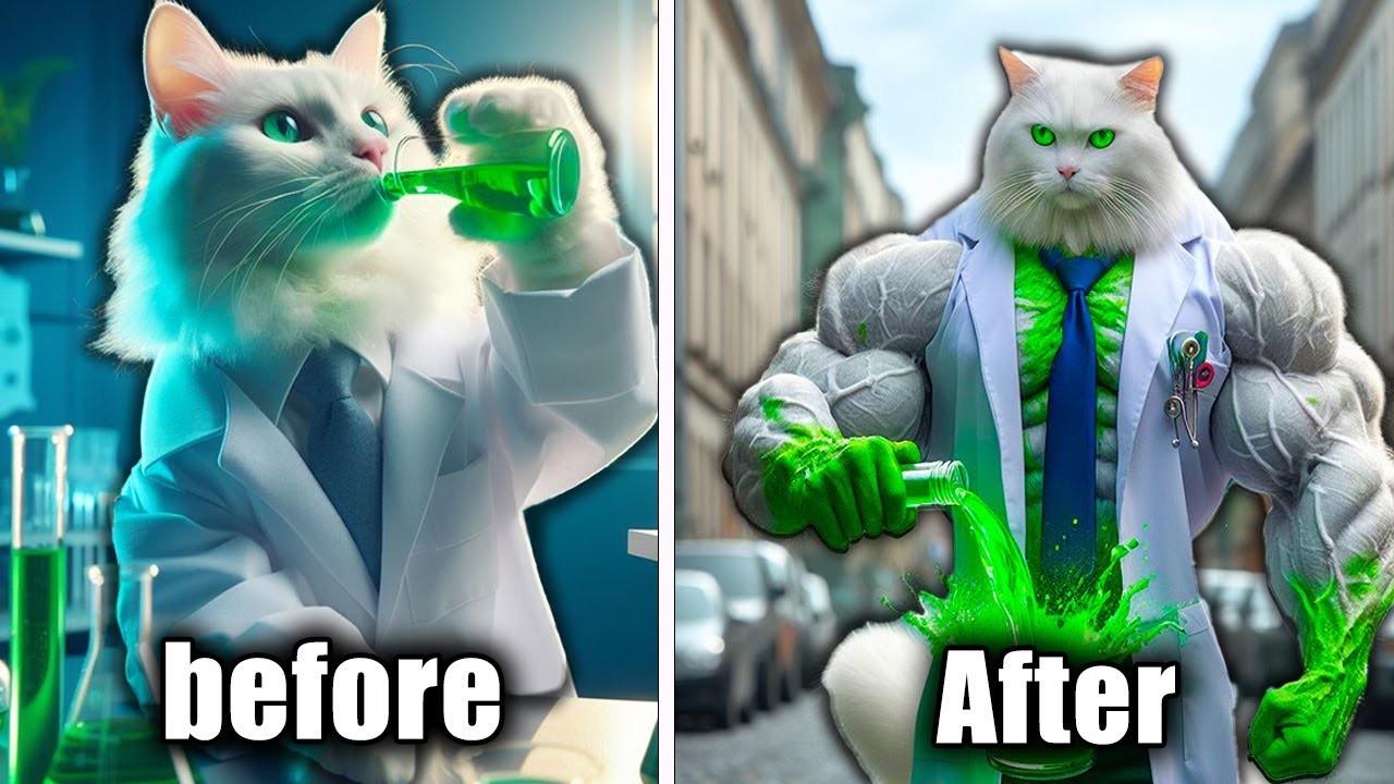 Sad Cat Story | Scientist Cat Become Zombie #cat #cute #funnycats - YouTube