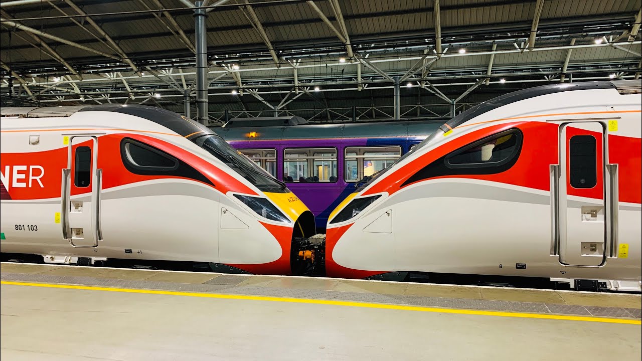 LNER Azuma 801103+80101 Arriving At Leeds From London KC - YouTube