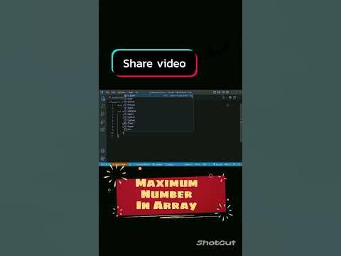 Find maximum number from array in c😱😱#shorts#coding🔥 - YouTube