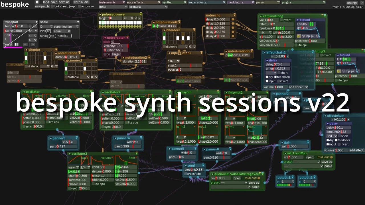 bespoke synth sessions v22 - YouTube