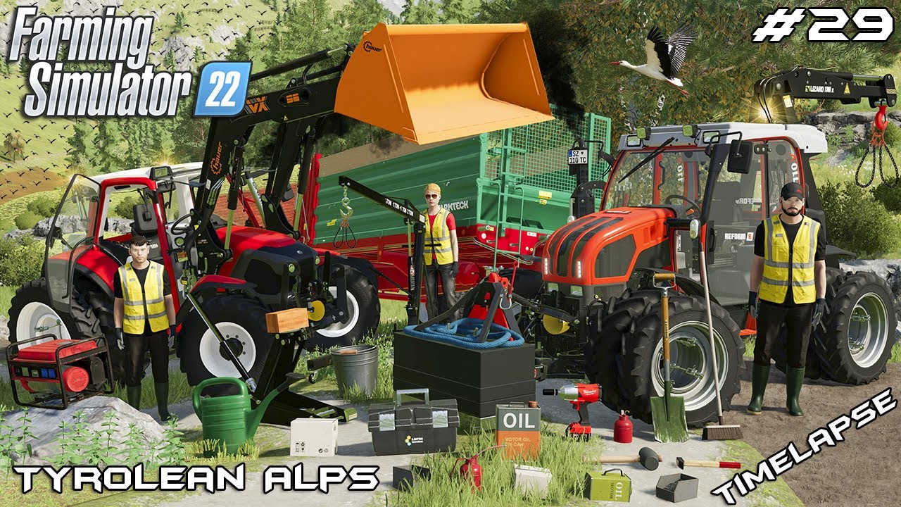 RESCUING FLIPPED MANURE SPREADER - DAMAGED PANEL | Tyrolean Alps ...