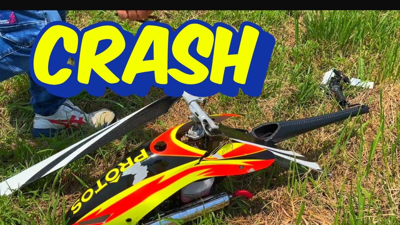 ラジコンヘリ 墜落 [boom strike] Nitro helicopter crash XLpower PROTOS NITRO ...