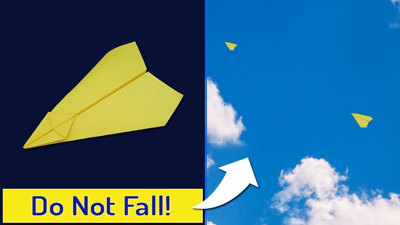How to Make a Paper Airplane Fly Forever Do Not Fall - Origami Airplane ...
