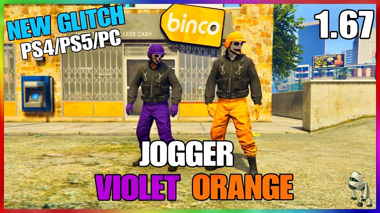 NEW AVOIR LES JOGGERS ORANGE ET VIOLET + CASQUE PAR BALLE SUR GTA 5 EN ...