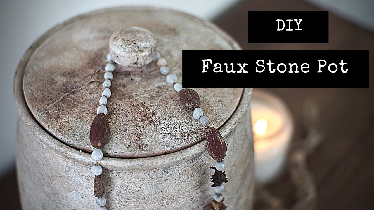 DIY Stone Pot - YouTube