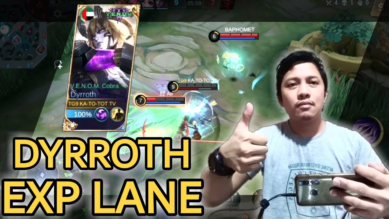 Dyrroth Exp Lane | Paano Mag Exp Lane | How To Exp Lane In Mobile ...