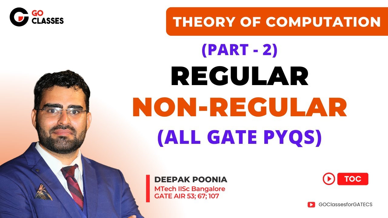 Detection Of Regular Non Regular Languages Part 2 With Proof Gate Pyqs Theory Of