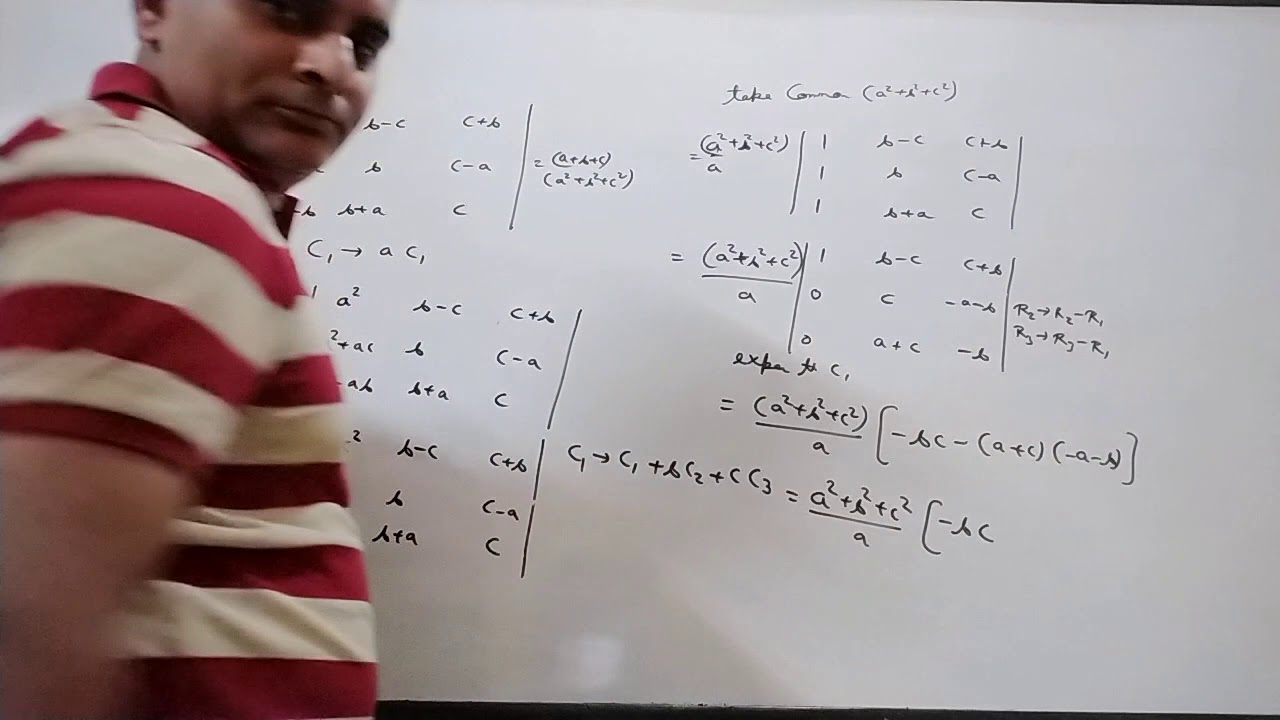 Determinant of Class XII By Ravi Taneja of Ex 6B.7 - YouTube