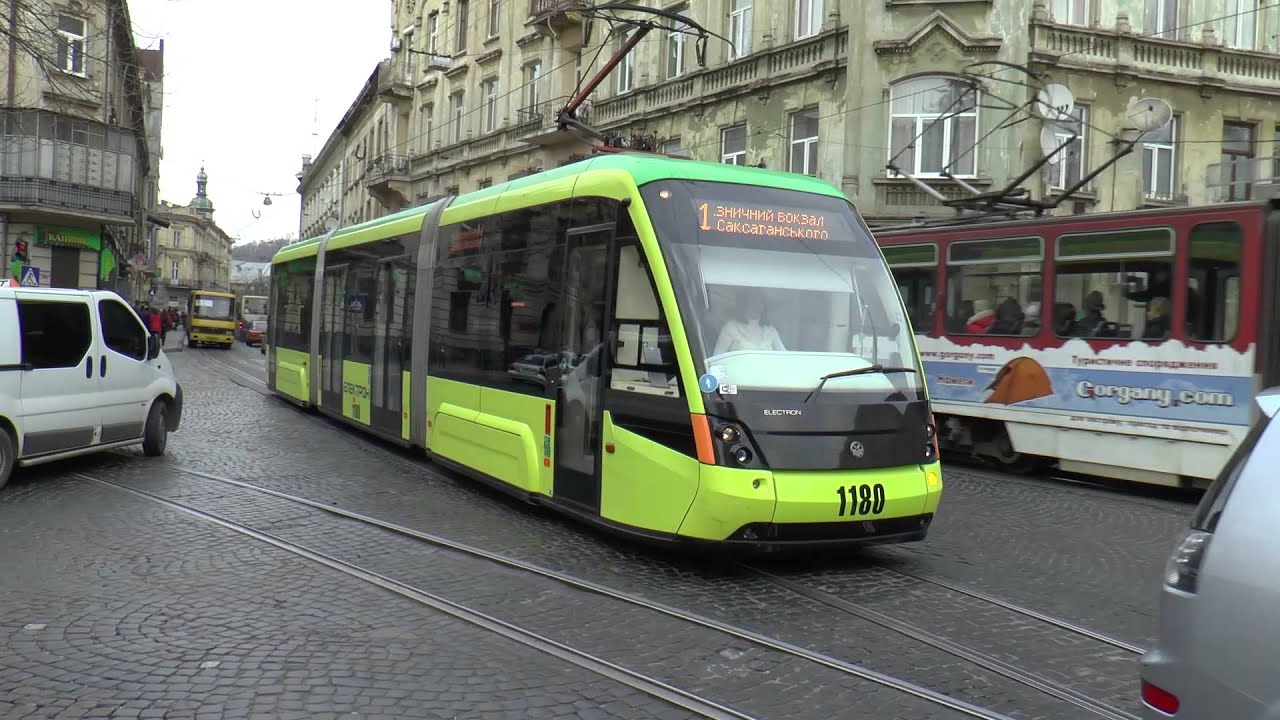 Electron tram Lviv - Трамвай "Электрон" - YouTube