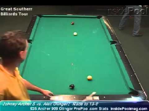 Johnny Archer vs Alex Olinger 1 in the 9-Ball of the Great Southern ...