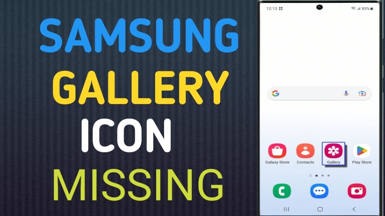 Samsung Phone Gallery app missing on home screen || kese wapis layein ...