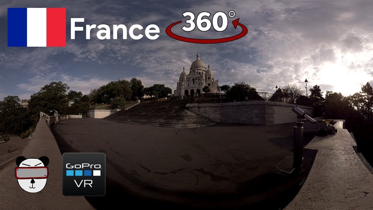 🌍 360° Sacré-Cœur Sunrise | Paris, France 🇫🇷【GoPro VR Travel | 360 ...