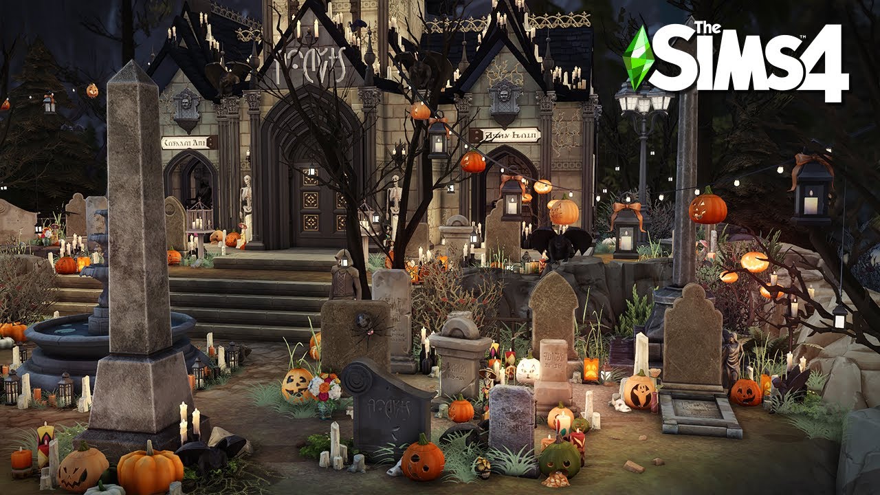 Spooky Halloween Cemetery | The Sims4 Stop Motion Build | NoCC |【シムズ4建築 ...