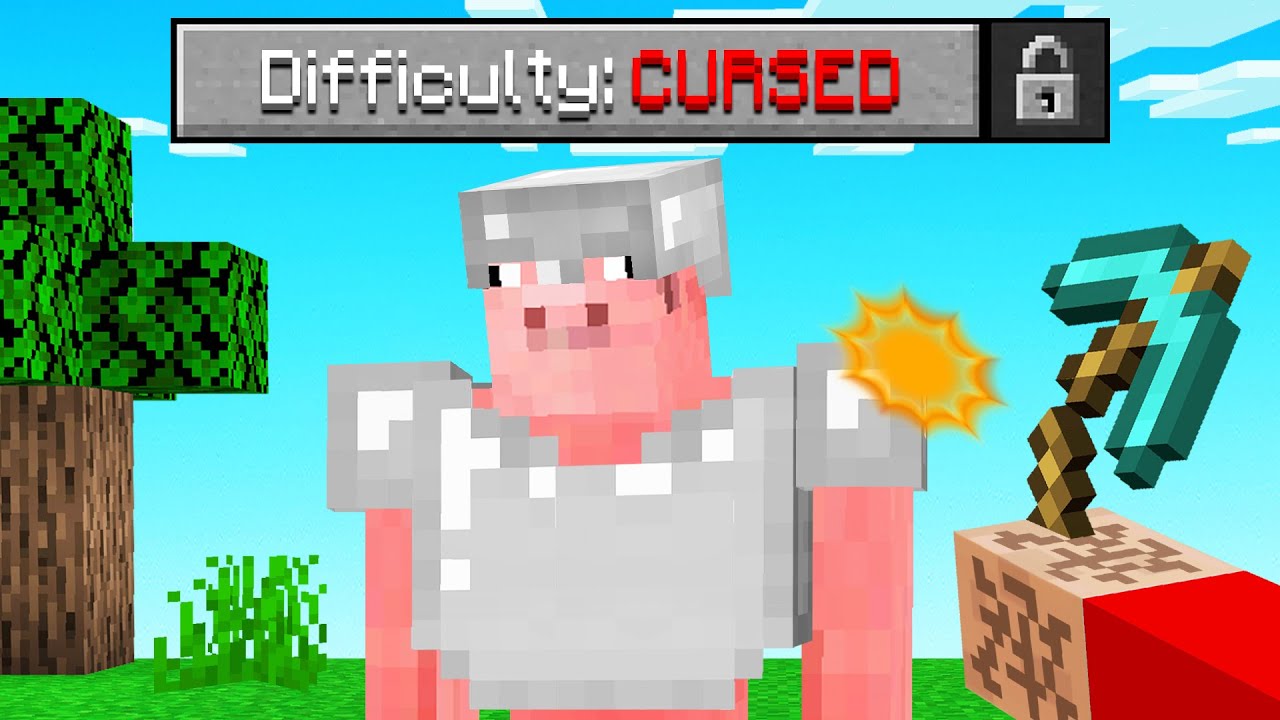 Beating Minecraft With CURSED DIFFICULTY Enabled! - YouTube