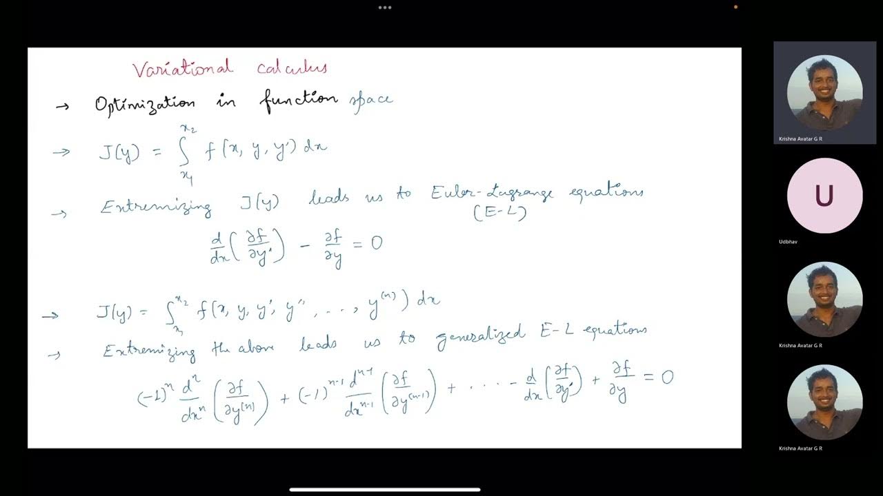 Tutorial Session 1: Basics of optimization, variational calculus and several solved problems ...