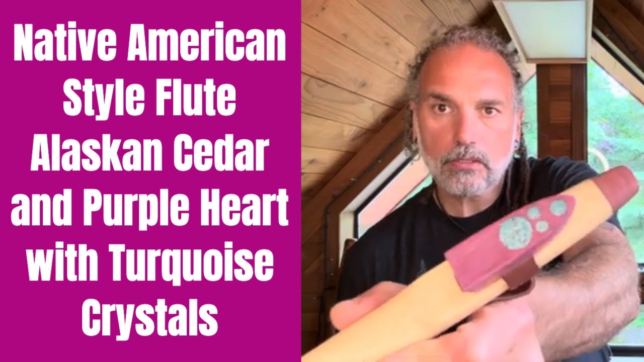 Native American Style Flute, Alaskan Cedar and Purple Heart with ...
