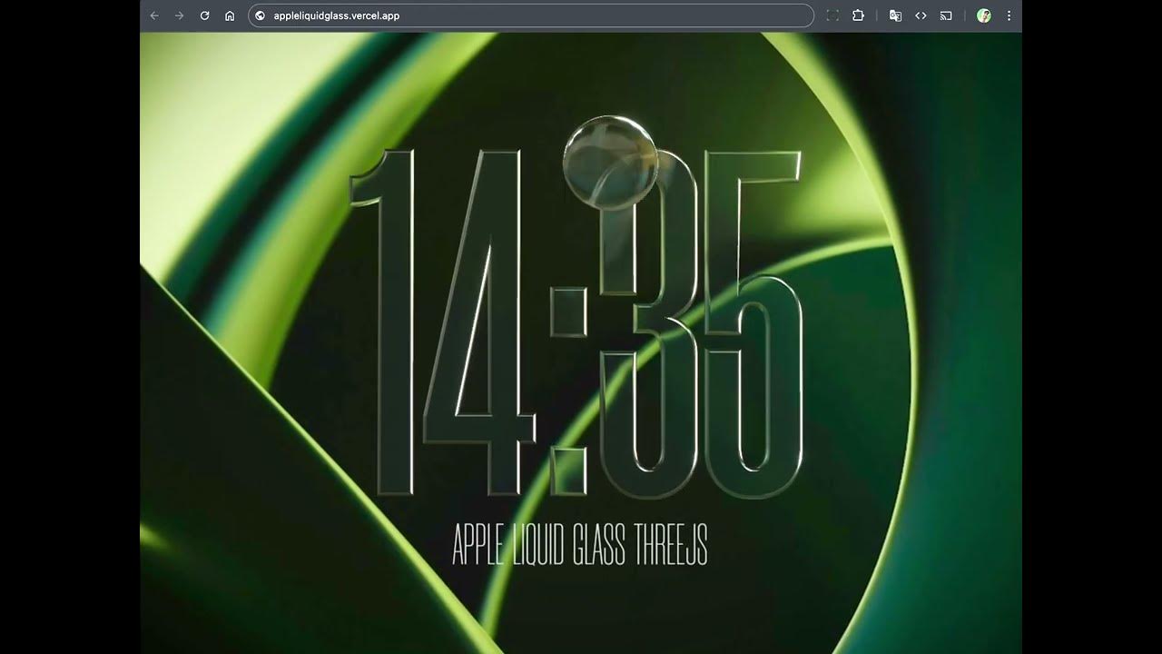 Apple Liquid Glass using Threejs and React Three Fiber - WebGL + glsl - YouTube