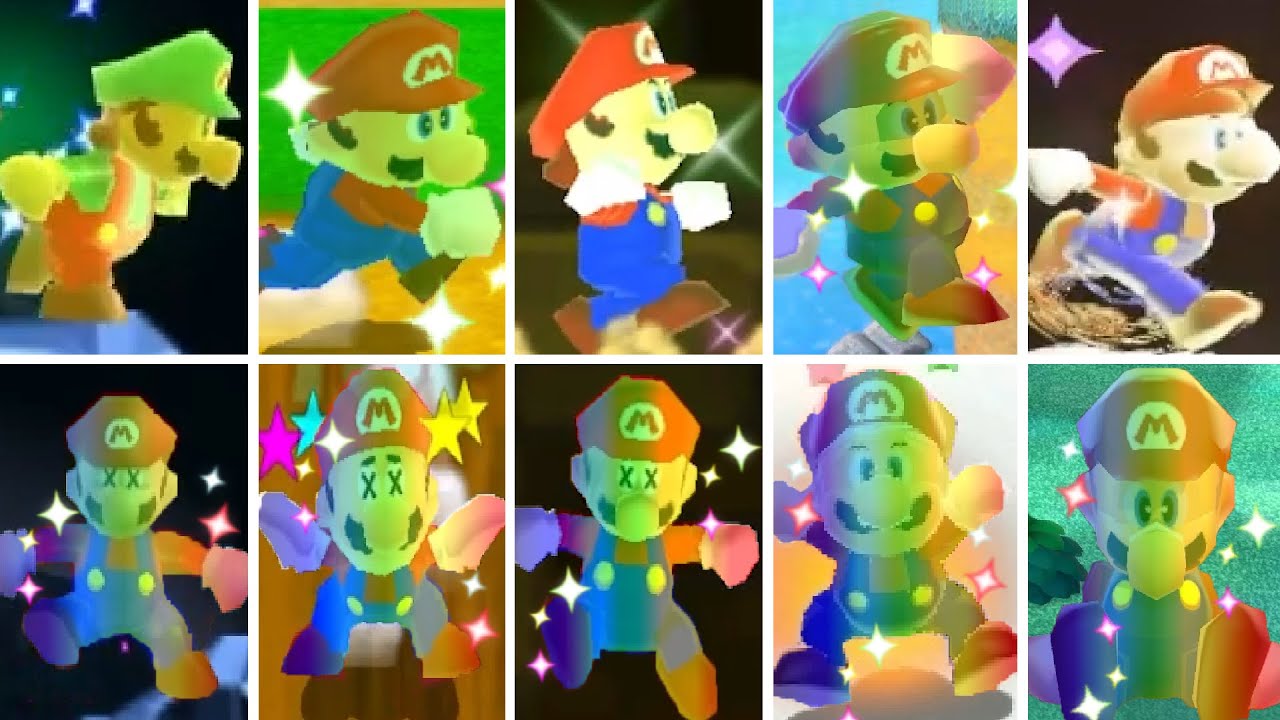 Evolution of Super Mario 64 Super Stars And Stars Dying in Super Mario ...