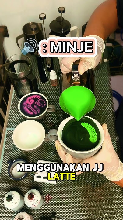 Belajar latte art untuk pemula tanpa susu Dan kopi dengan mudah Dan praktis dirumah - YouTube