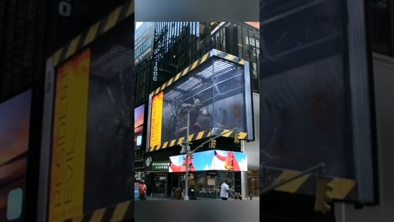 Scarey Times Square 3D Billboard - Resident Evil - New York - YouTube