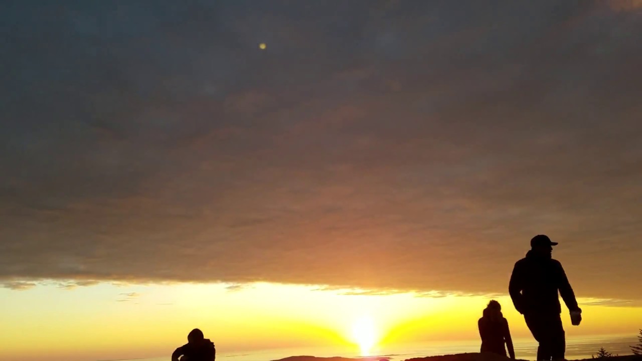 First Sunrise in the United States | Cadillac Mountain - YouTube