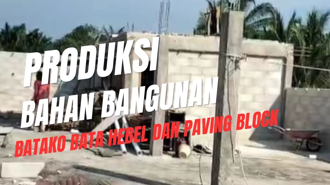 Cara membuat paving block ,batako dan bata hebel rumahan - YouTube