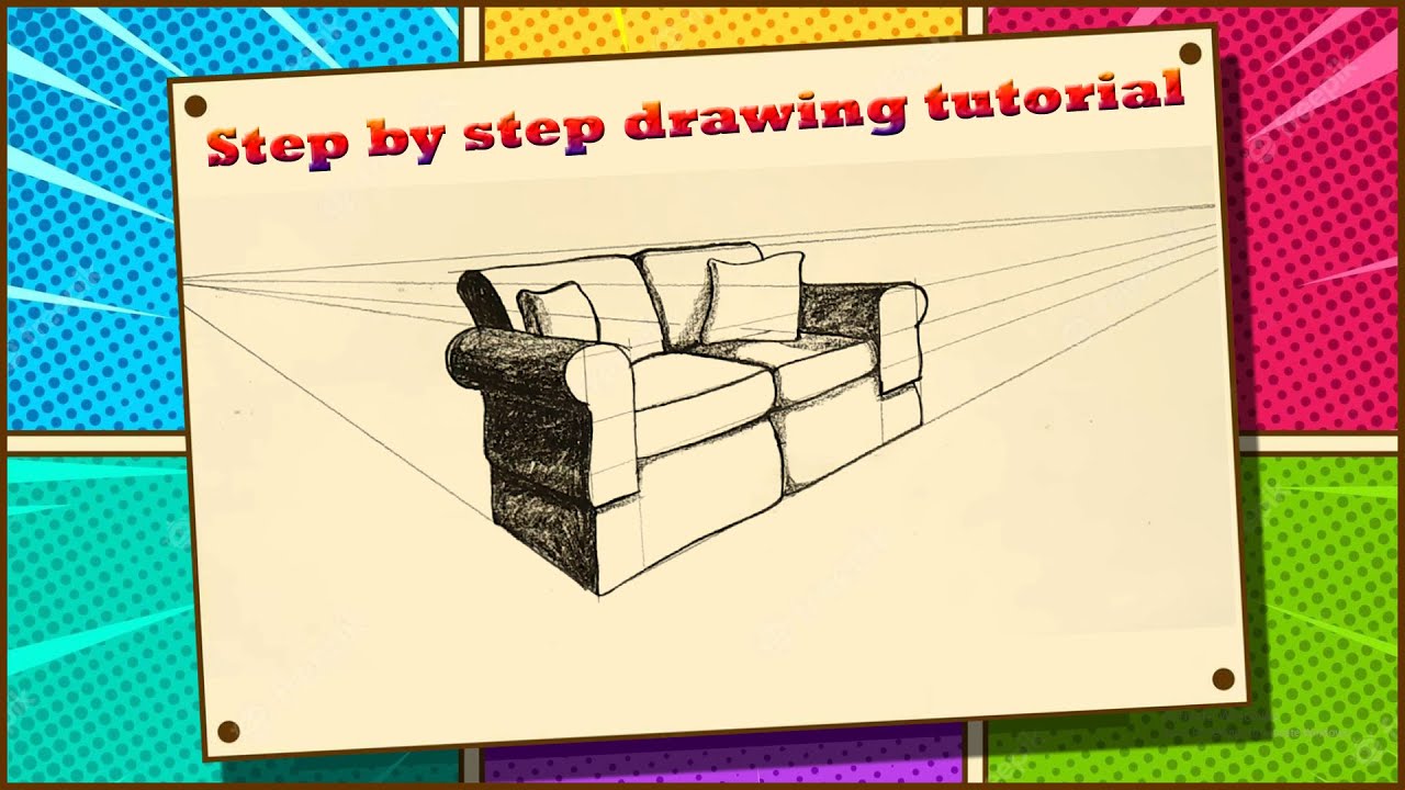 Detailed Guide: Effortlessly Mastering 2-Point Perspective Sofa Drawing ...