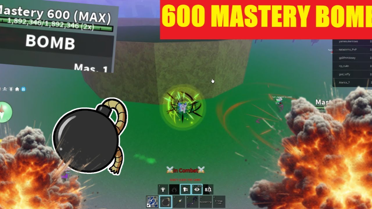 600 MASTERY Bomb Fruit PVP in Blox Fruits! (INSANE KILLS) - YouTube